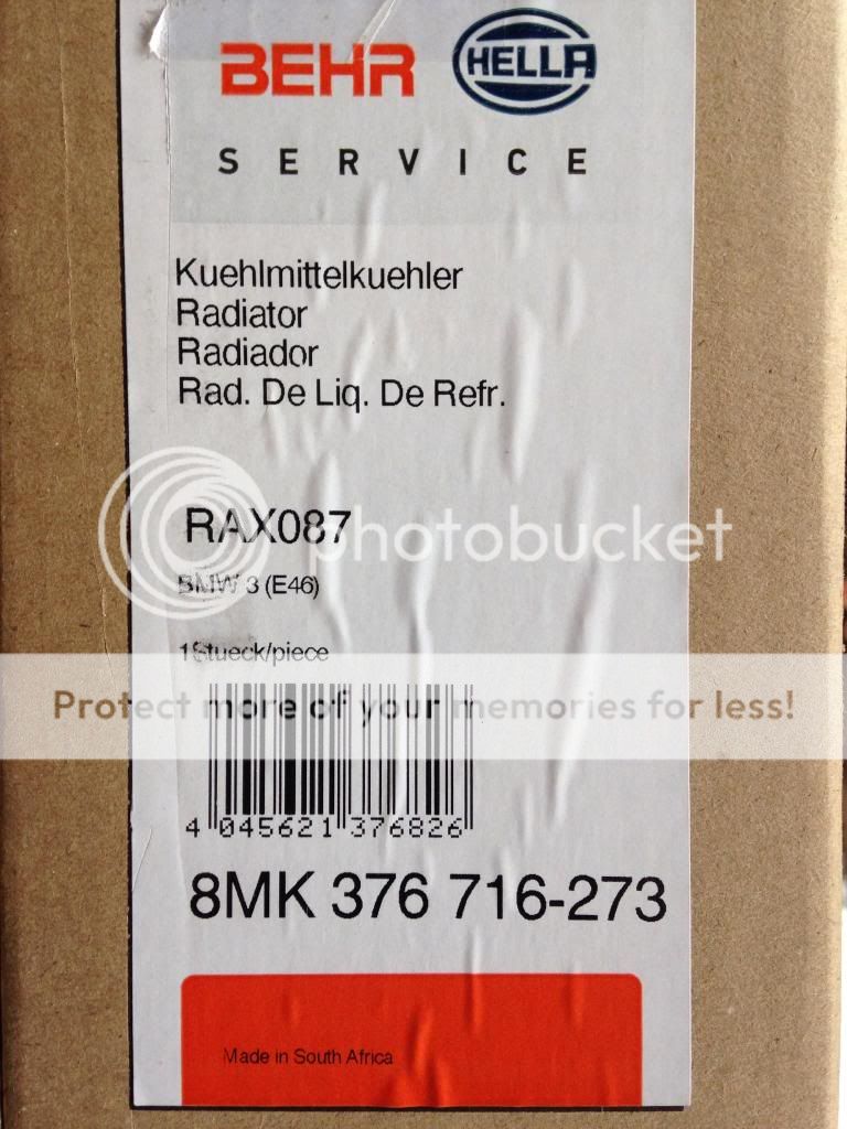 Issue with Behr Radiators | Page 2 | E46 Fanatics Forum