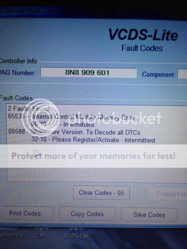 Help with fault codes | Audi TT Forum